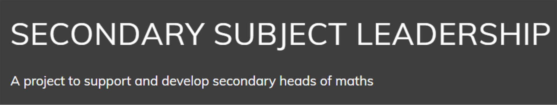 Secondary Maths Subject Leaders Community – 2025/26 – Jurassic Maths Hub