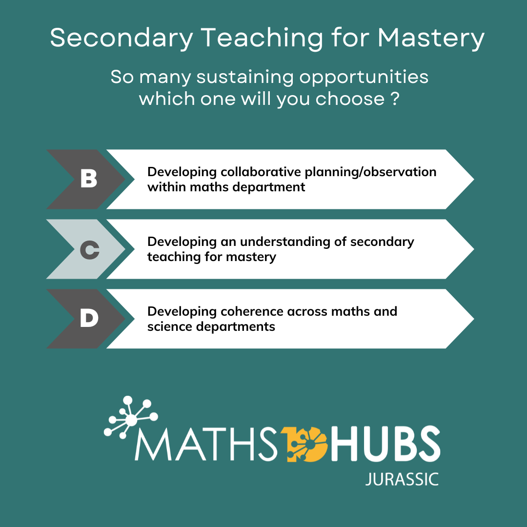 2025/26 Secondary Teaching for Mastery Options – Apply Now > – Jurassic ...